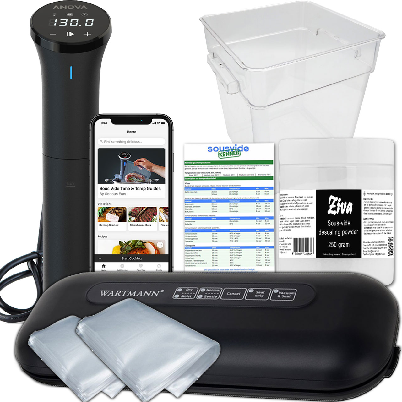 Buy Anova Nano (800W) sous-vide advantage bundle with vacuum machine ...
